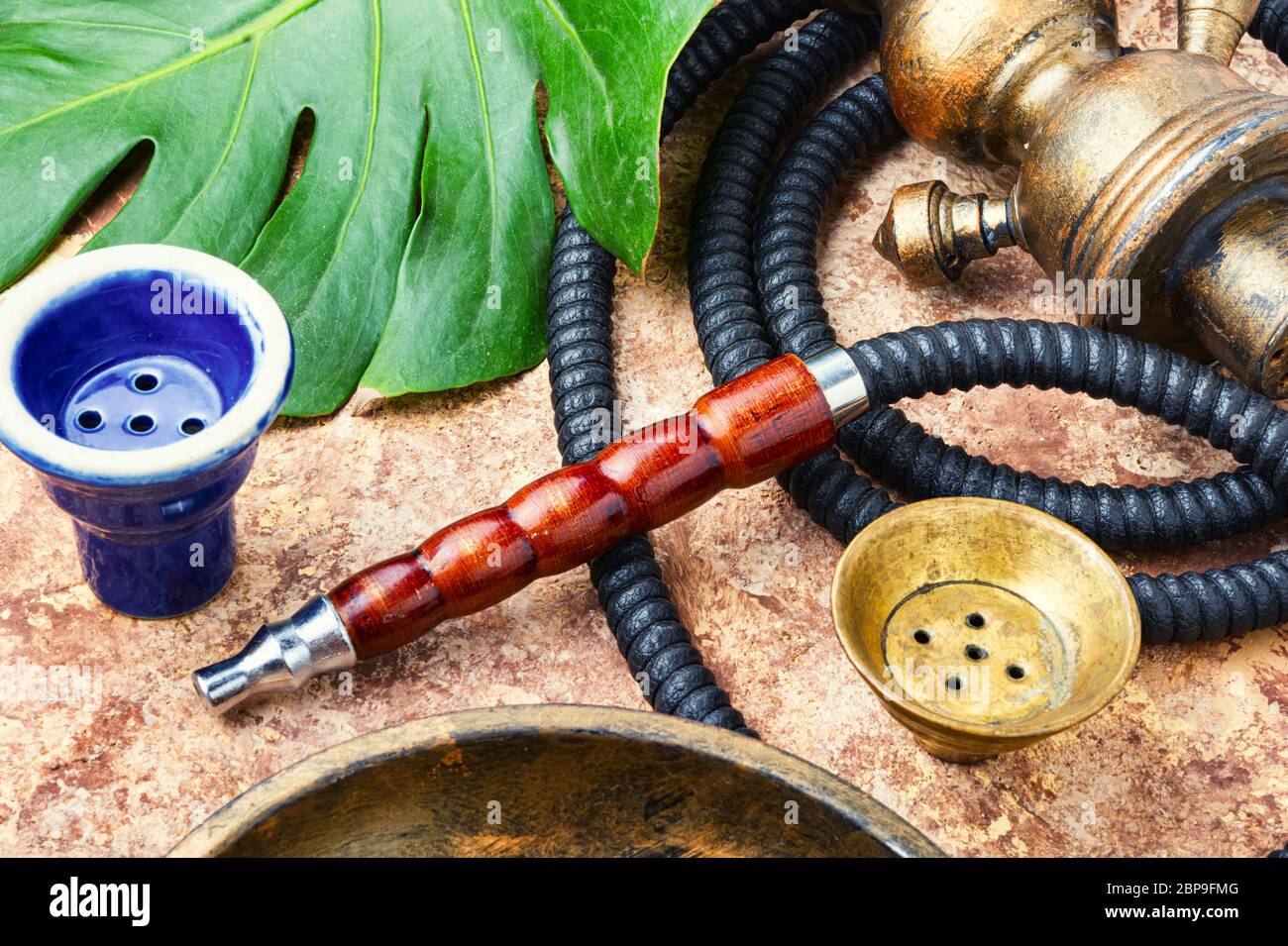 Details of the eastern kalian.Hookah with tropical flavor.Smoking ...