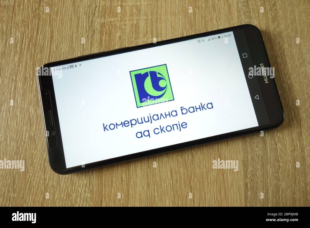 Komercijalna banka Skopje (KBS) logo displayed on smartphone Stock ...