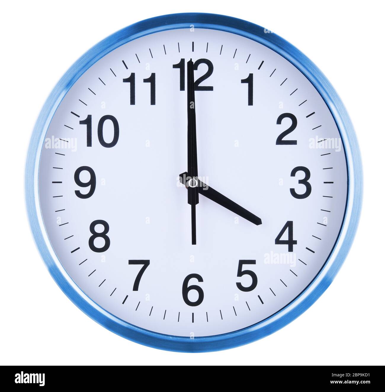 Wall clock isolated on white background. Four oclock Stock Photo - Alamy