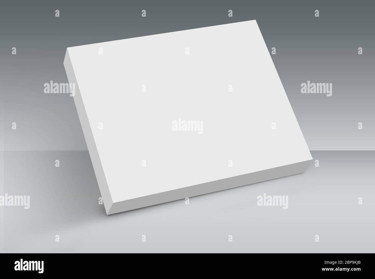 3D White Box on Ground, Mock Up Template Ready For Your Design ...