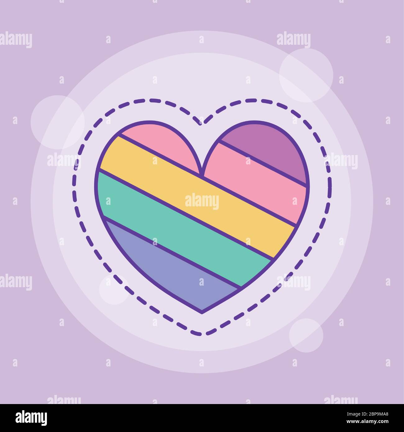rainbow heart design of love passion and romantic theme Vector ...