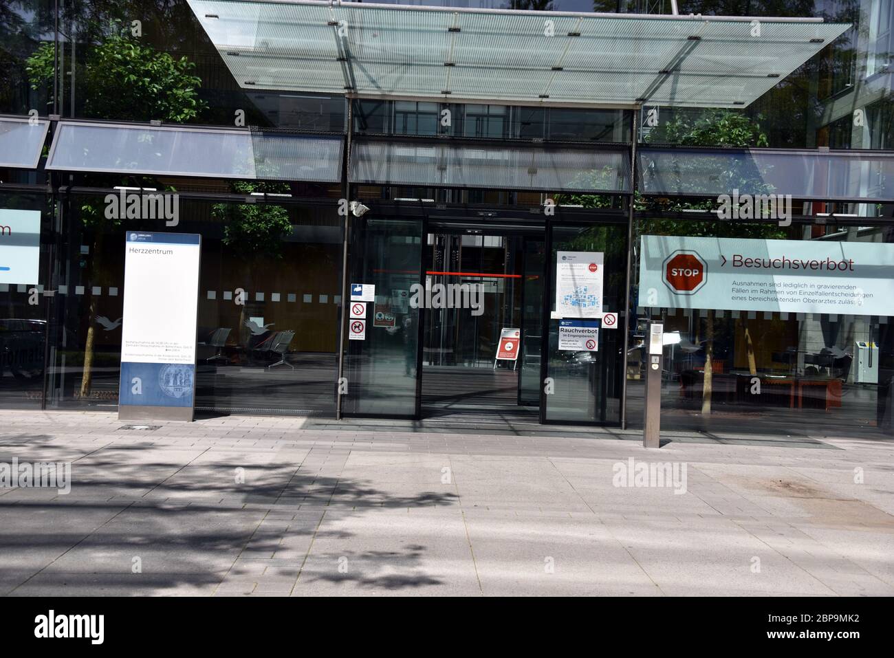 Cologne, Germany. 18th May, 2020. Entrance to the heart centre of the ...