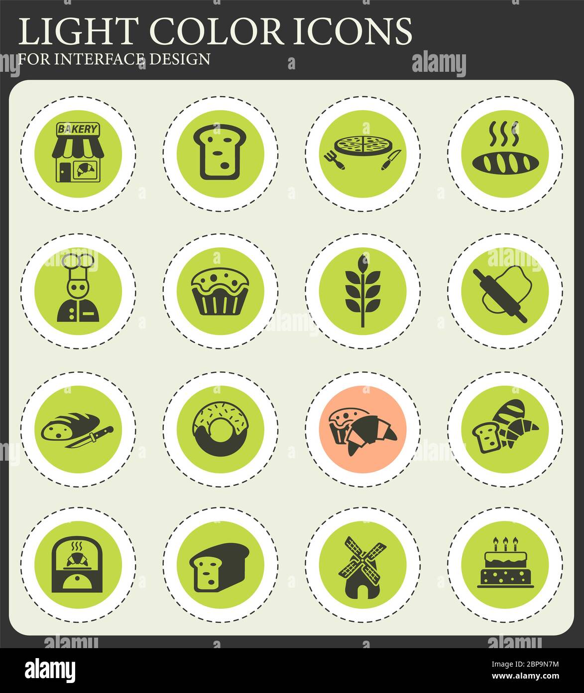 bakery web icons for user interface design Stock Photo - Alamy