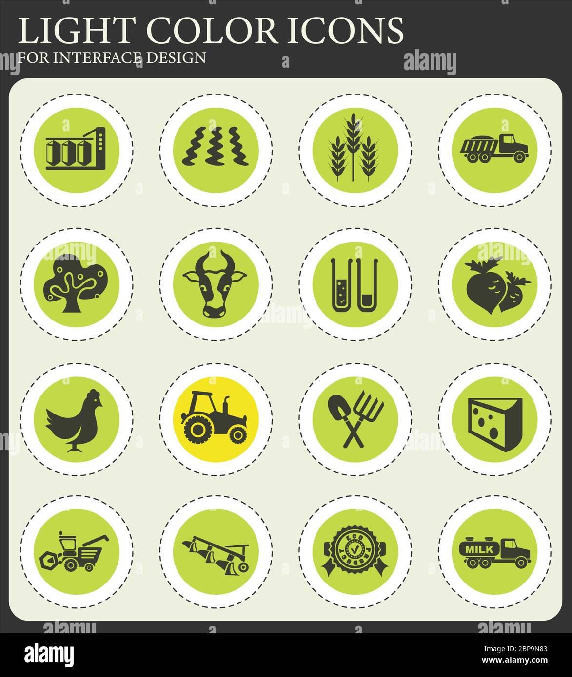 agricultural vector icons for web and user interface design Stock Photo ...