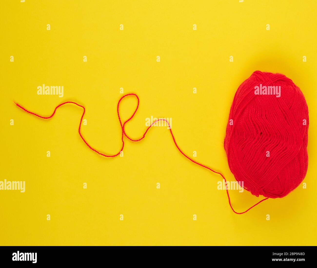 Skein yellow red rope hi-res stock photography and images - Alamy