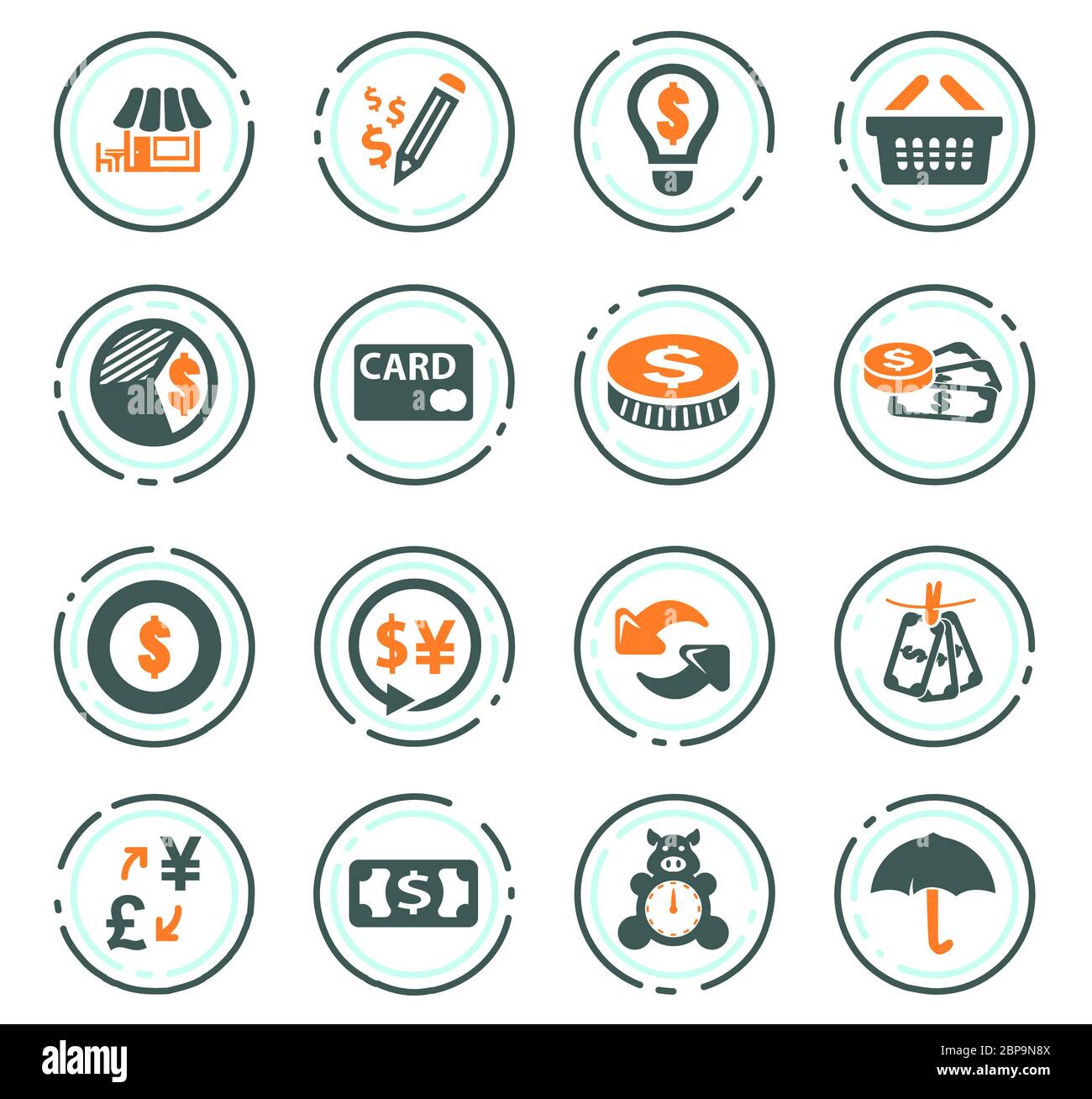 E-commers vector icons for user interface design Stock Photo - Alamy