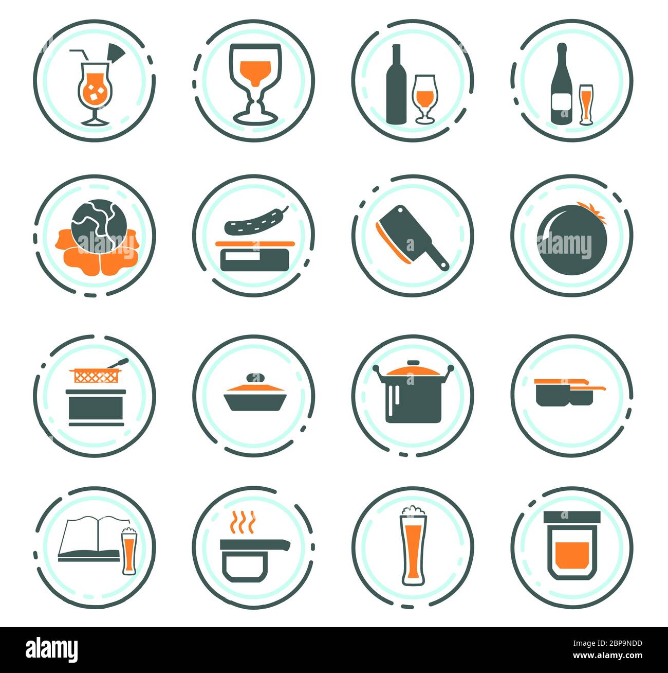 Food and kitchen web icons for user interface design Stock Photo - Alamy