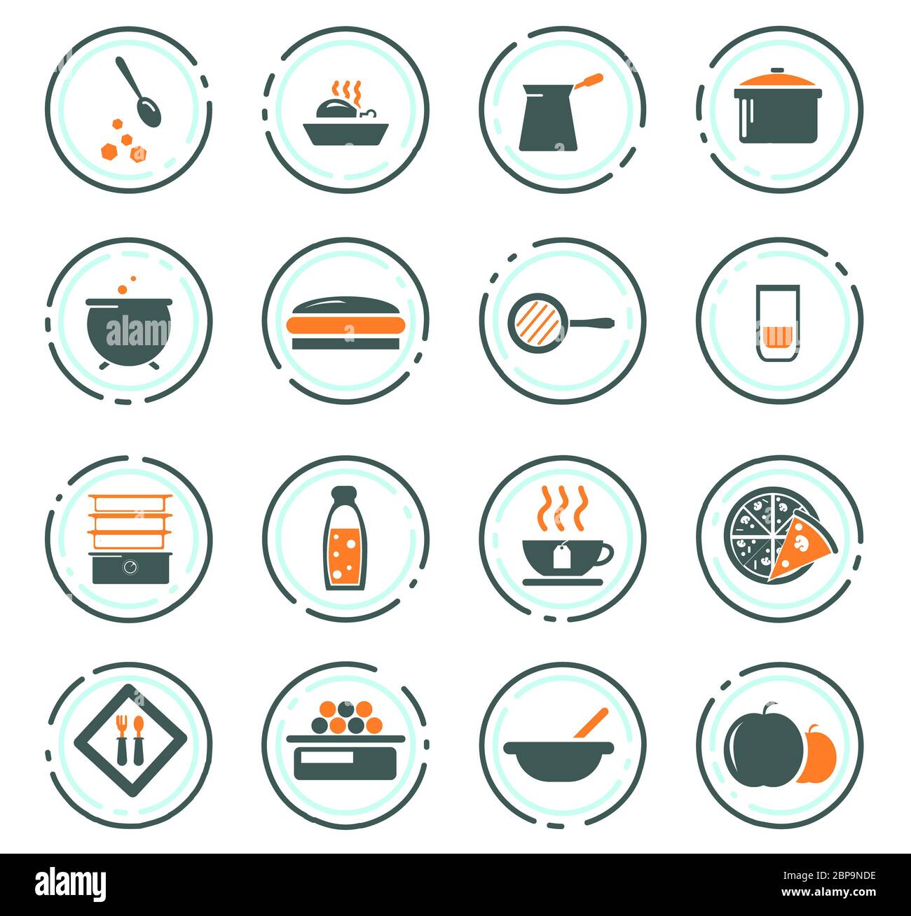 Food and kitchen web icons for user interface design Stock Photo - Alamy