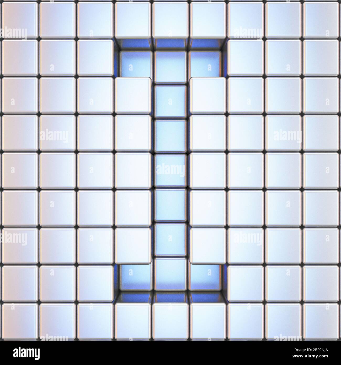 Cube grid Letter I 3D render illustration Stock Photo - Alamy