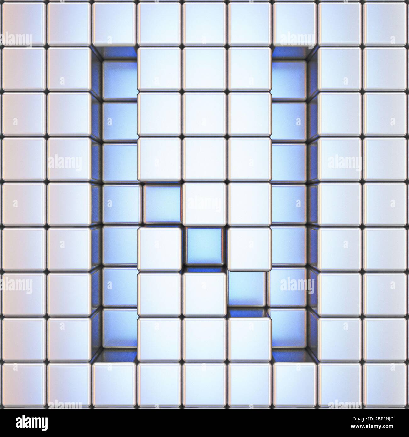Cube grid Letter N 3D render illustration Stock Photo - Alamy