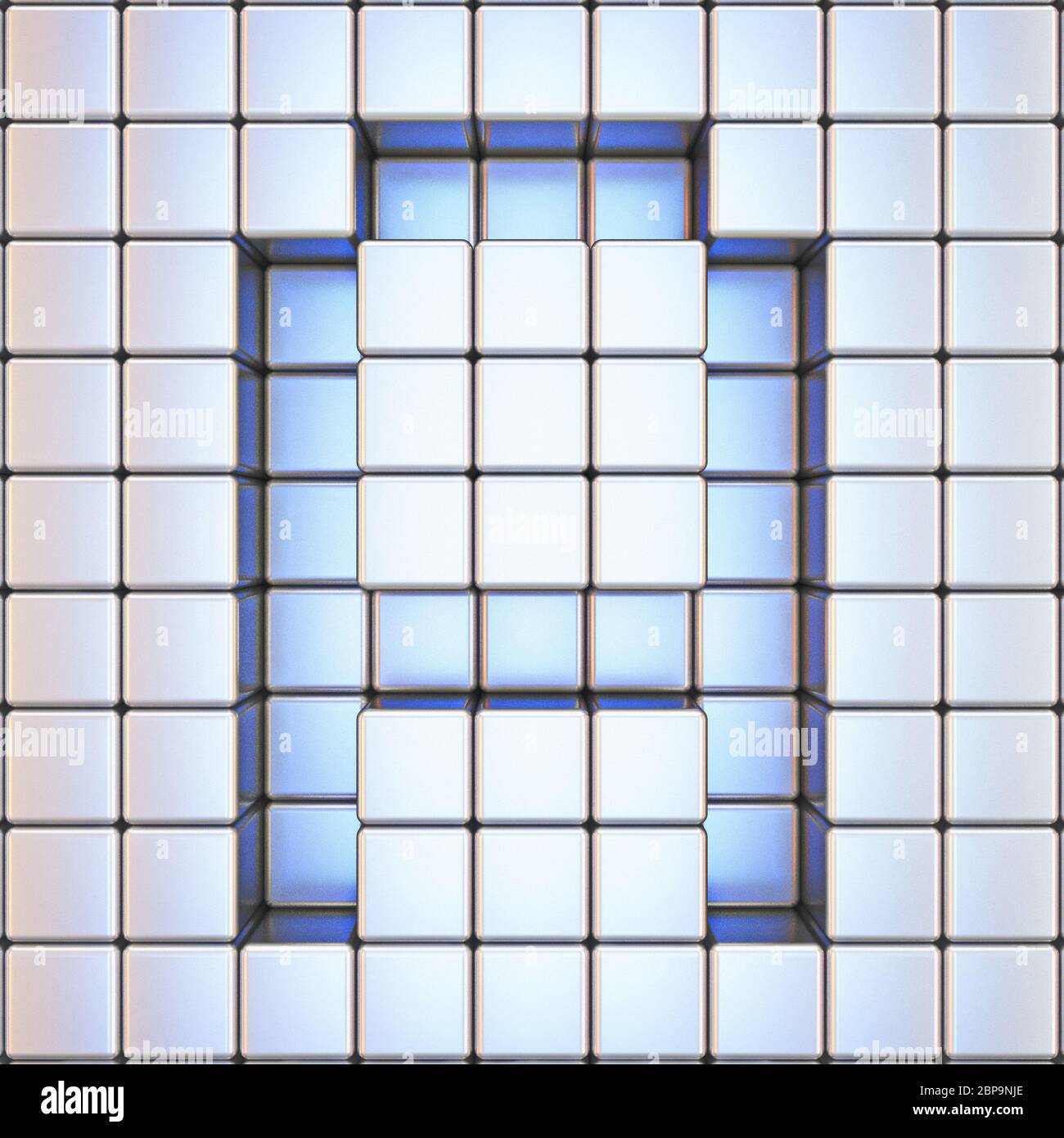 Cube grid Letter A 3D render illustration Stock Photo - Alamy