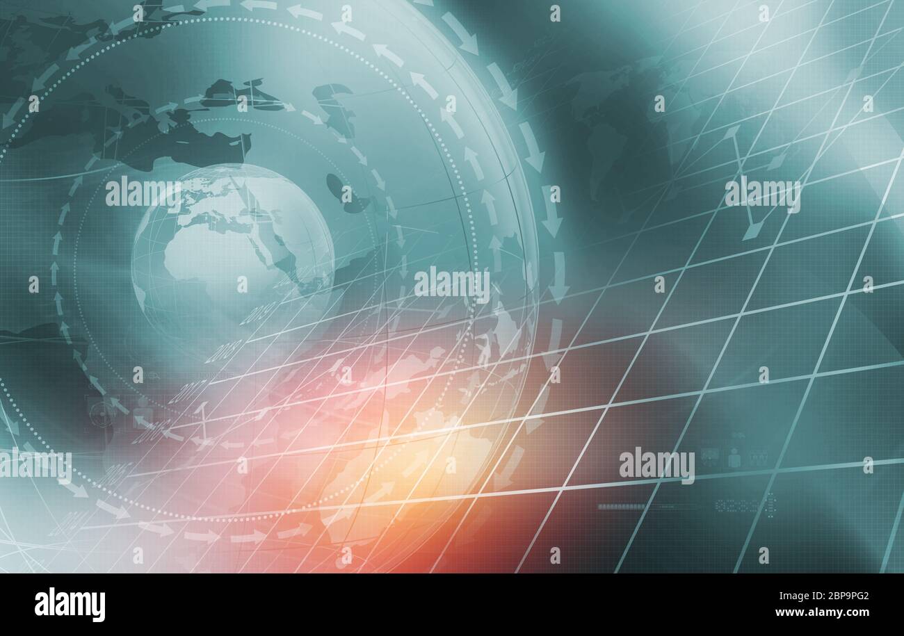 Global Economic Solution with Analytical Graph in Background, Earth ...