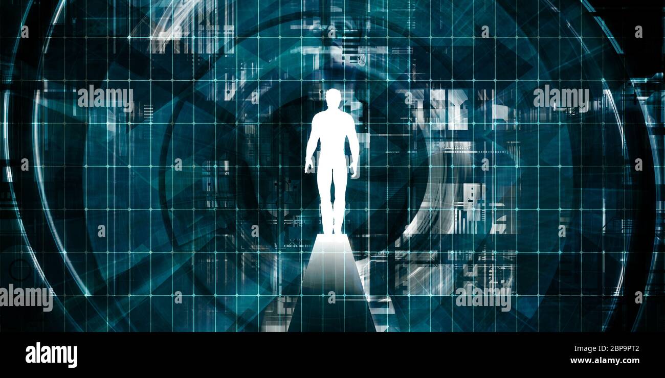 Man Machine Integration Design and Analytics System Stock Photo - Alamy