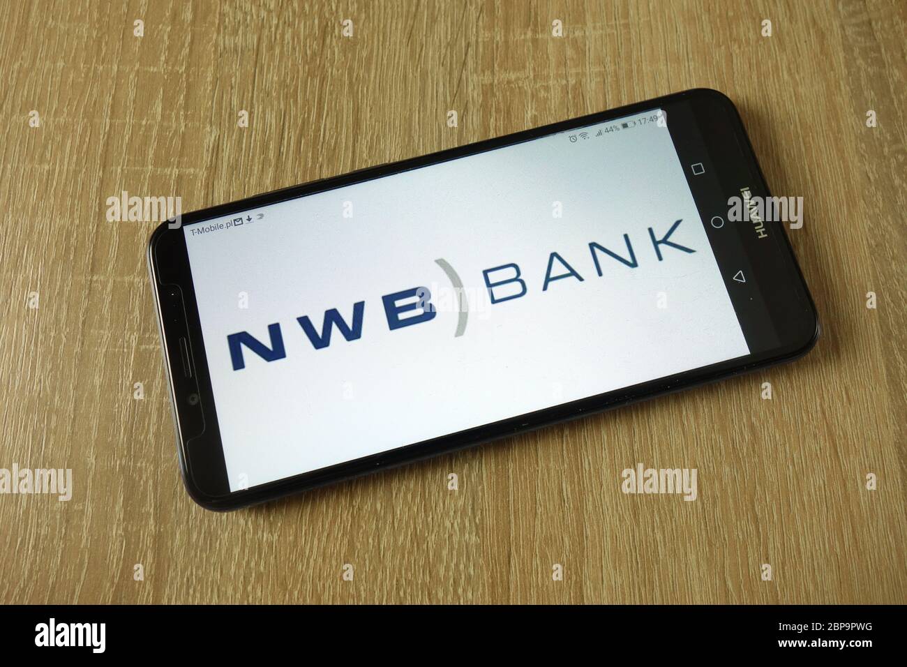 Nederlandse Waterschapsbank ( NWB Bank) logo displayed on smartphone ...