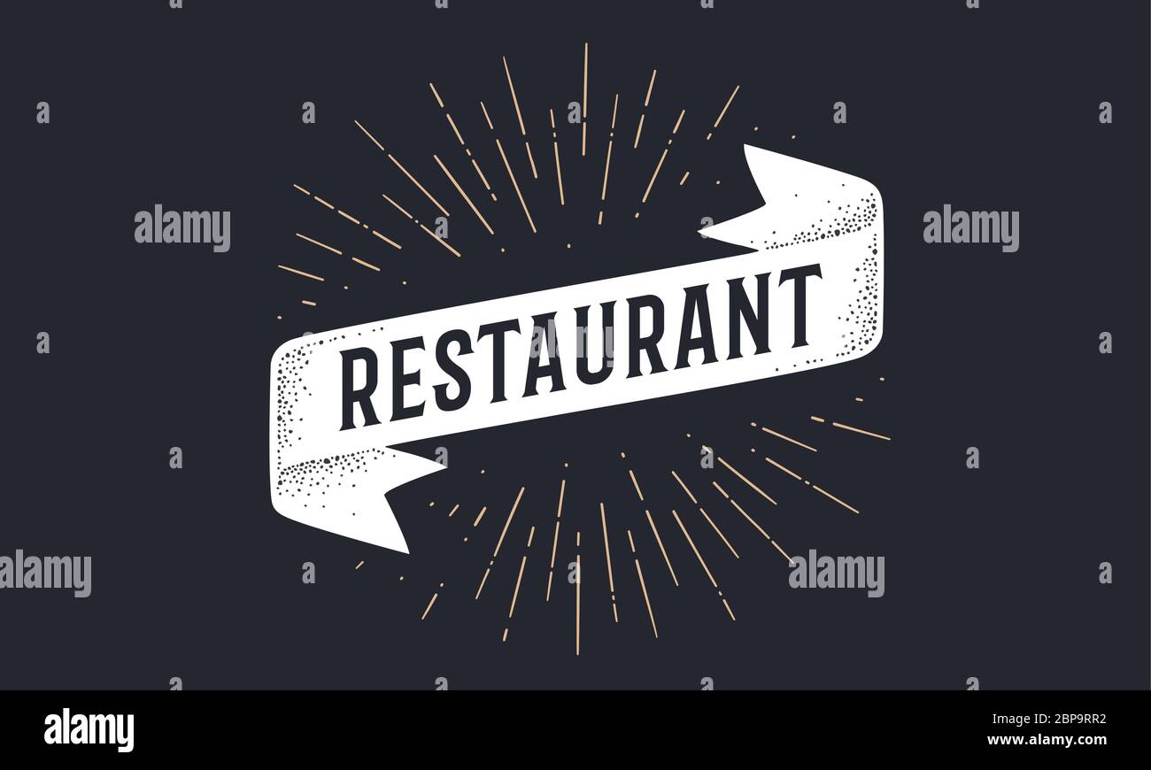 Flag ribbon Restaurant. Old school flag banner Stock Vector Image & Art ...
