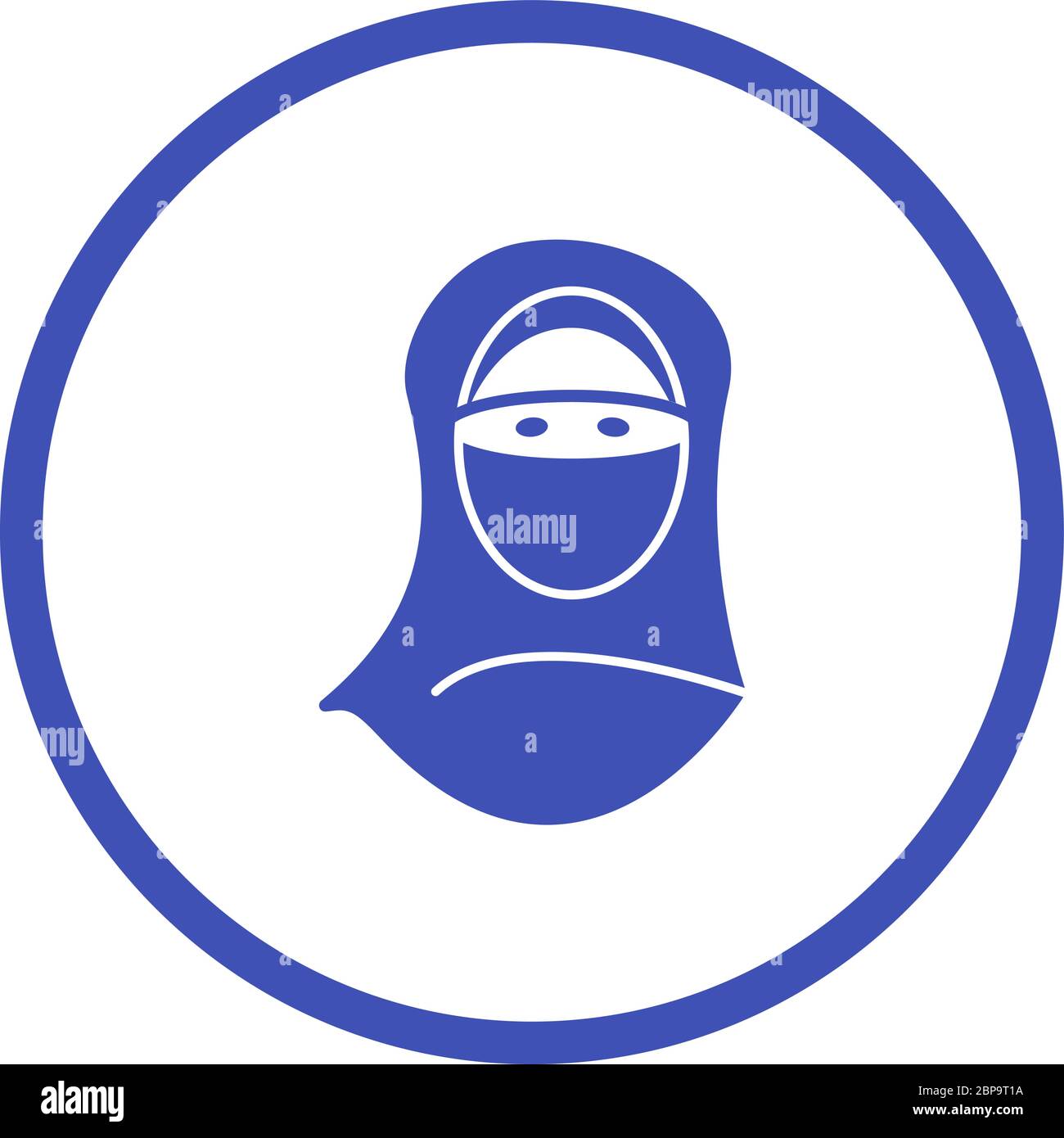 Beautiful Women With Niqab Glyph Vector Icon Stock Vector Image & Art ...
