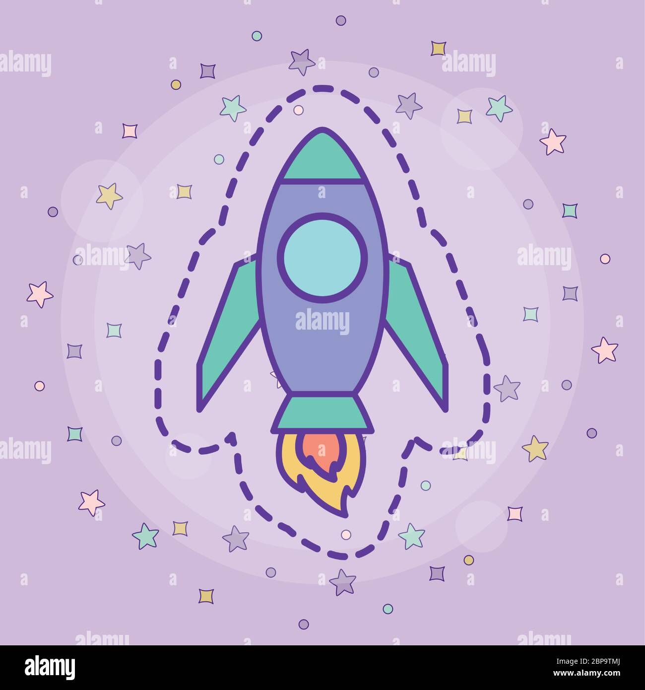 Rocket with stars of Space futuristic cosmos outside universe galaxy ...