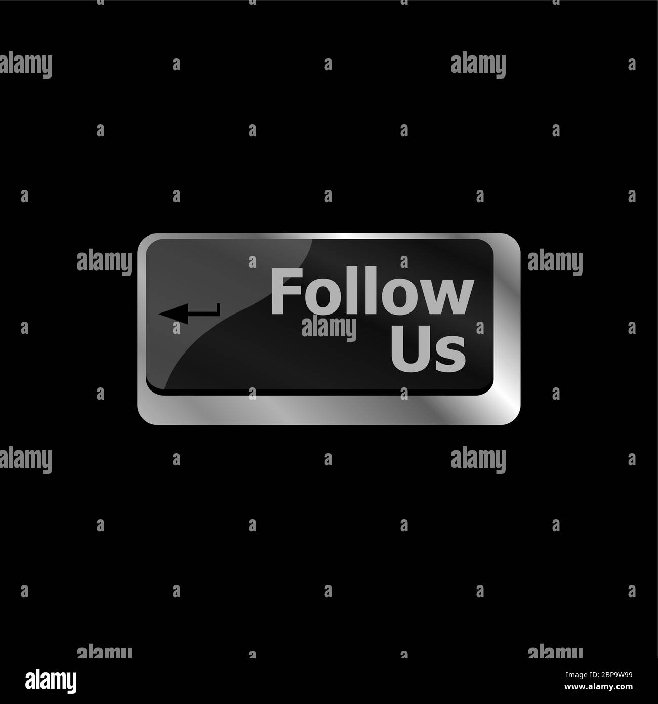 Social media concept: Keyboard with Follow Us button Stock Photo - Alamy