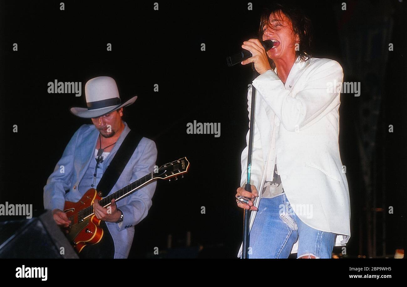 Naples, September 1994, concert of the Italian musician Gianna Nannini ...