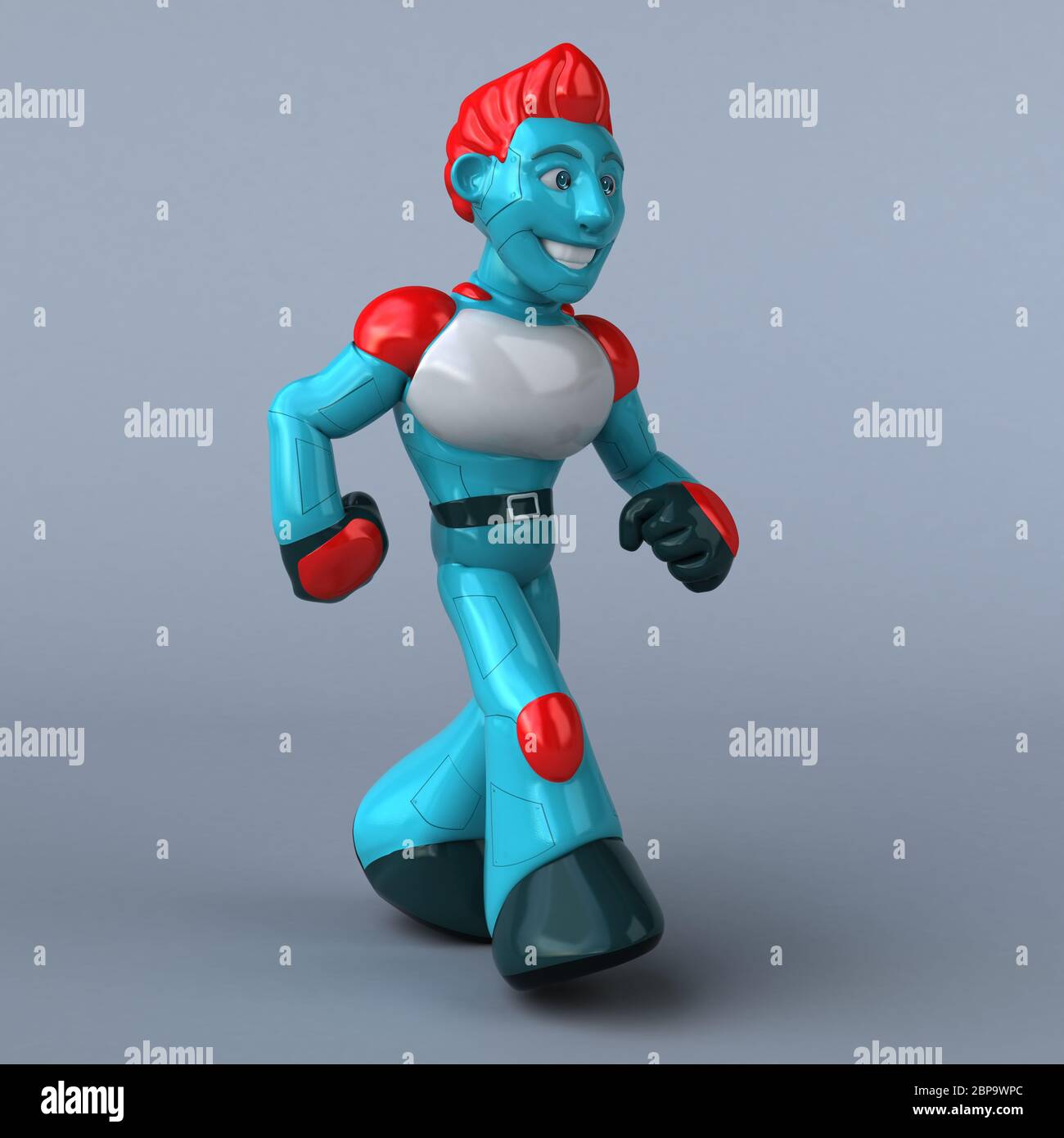 Red robot - 3D Illustration Stock Photo - Alamy