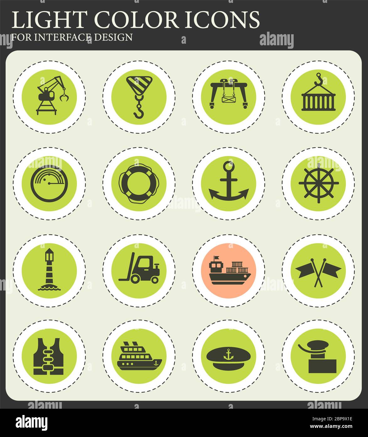 harbor web icons for user interface design Stock Photo - Alamy