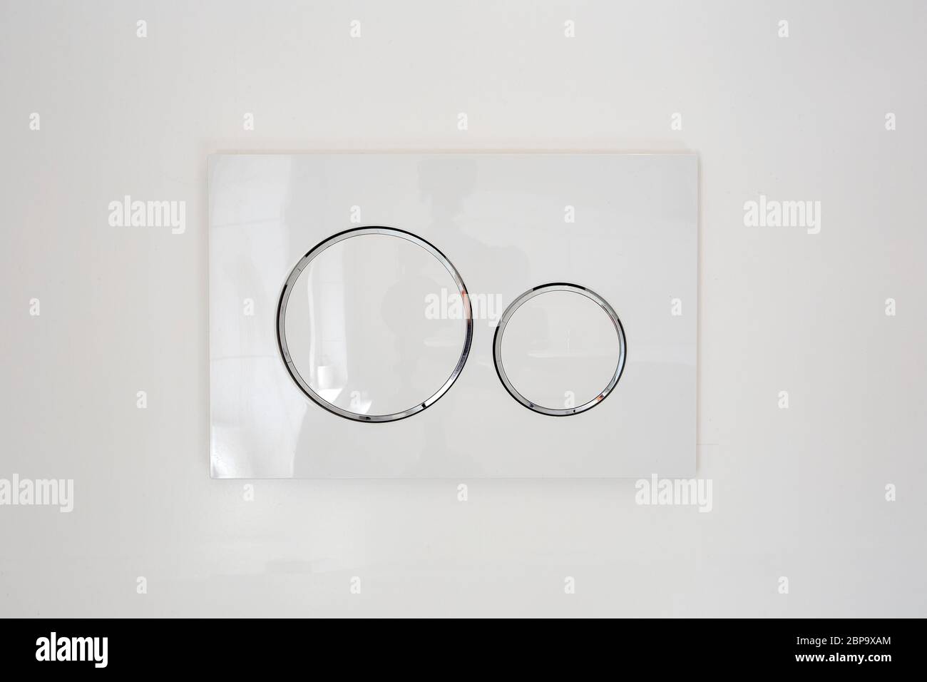 Economic toilet flush press with two separate buttons, for flushing ...