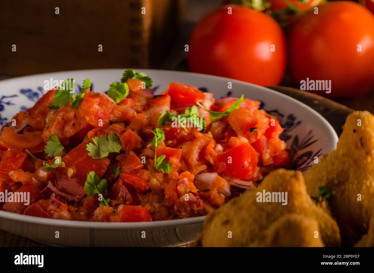 Delicious food consisting of chopped or shredded chicken meat, covered ...