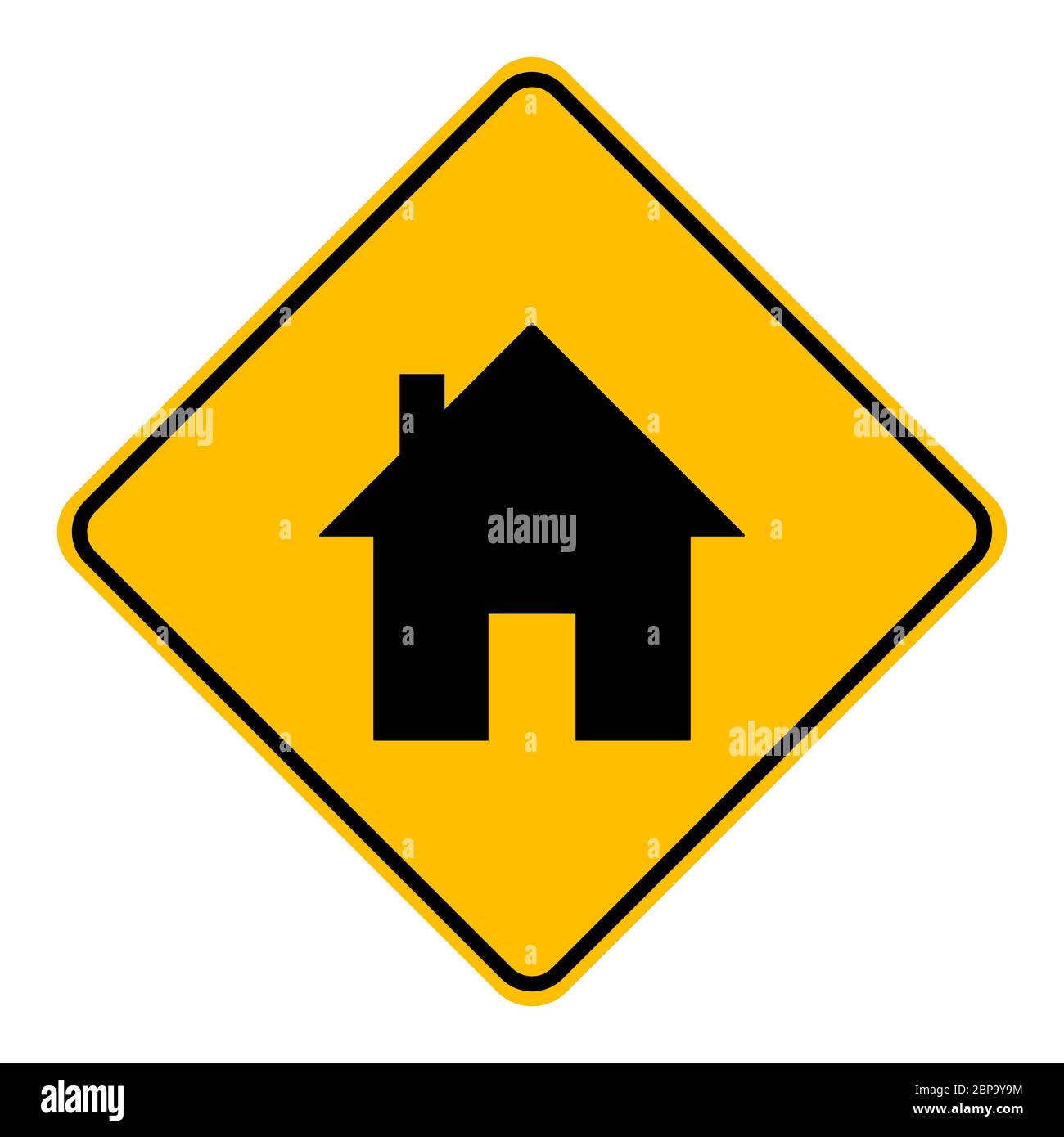 Home and road sign Stock Photo - Alamy