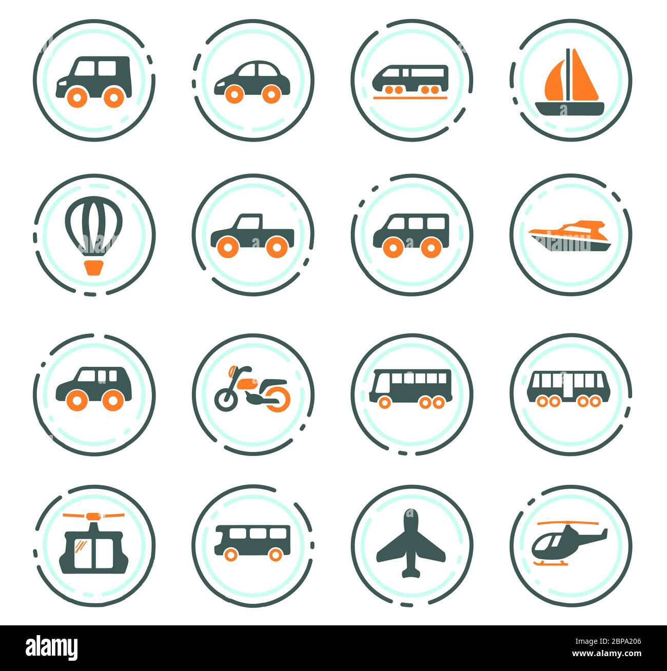 Public transport icon set for web sites and user interface Stock Photo ...