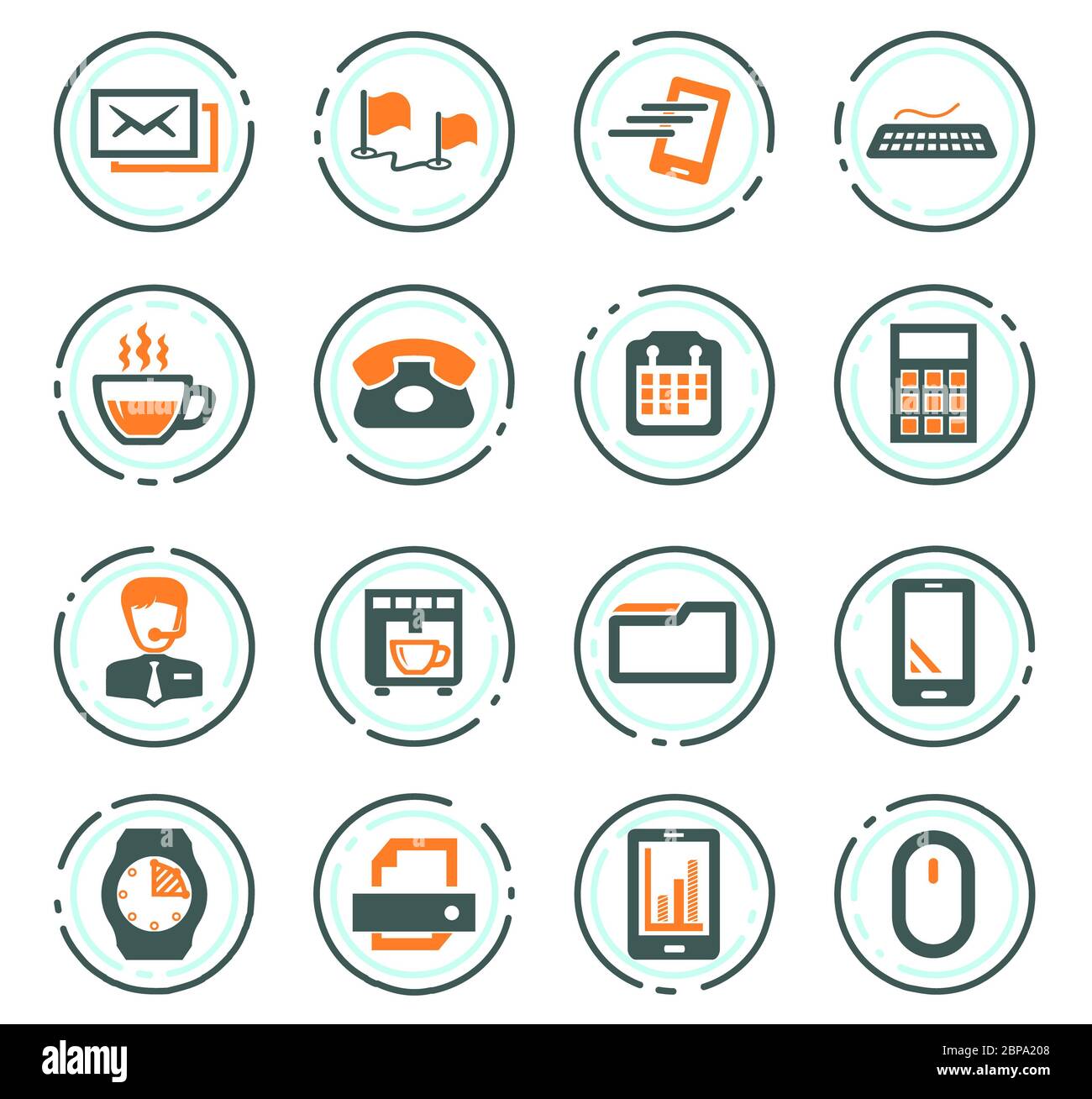 Office vector icons for user interface design Stock Photo - Alamy