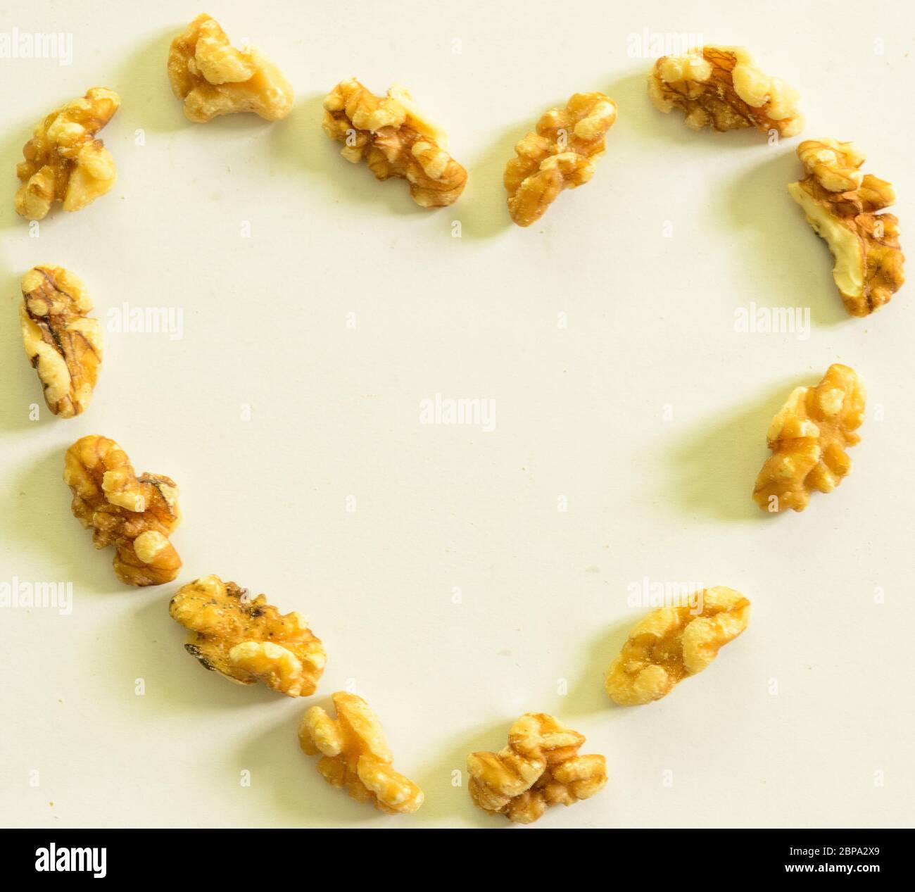 Peeled California Walnut Heart On White Background Stock Photo - Alamy