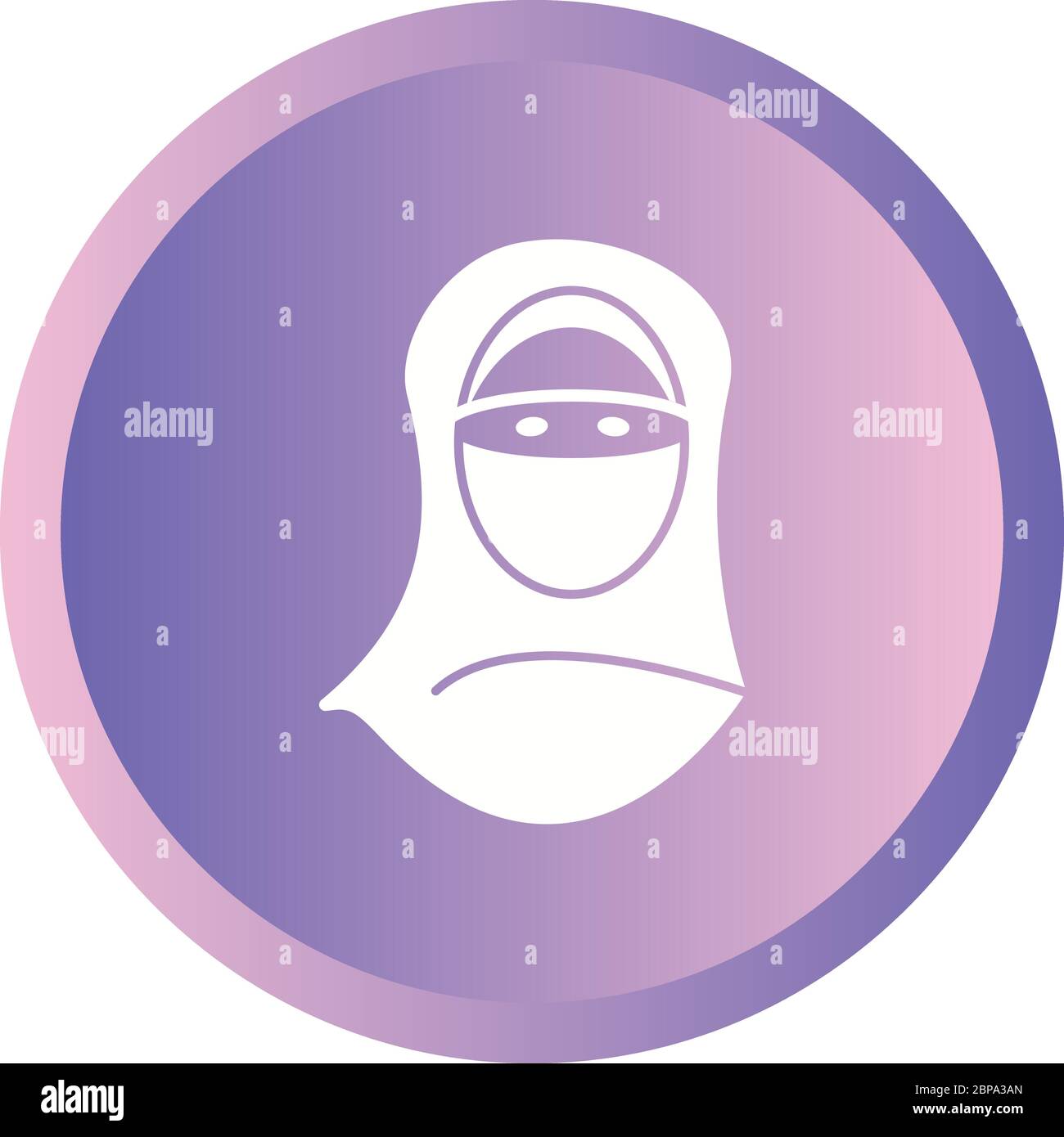 Beautiful Women With Niqab Glyph Vector Icon Stock Vector Image & Art ...