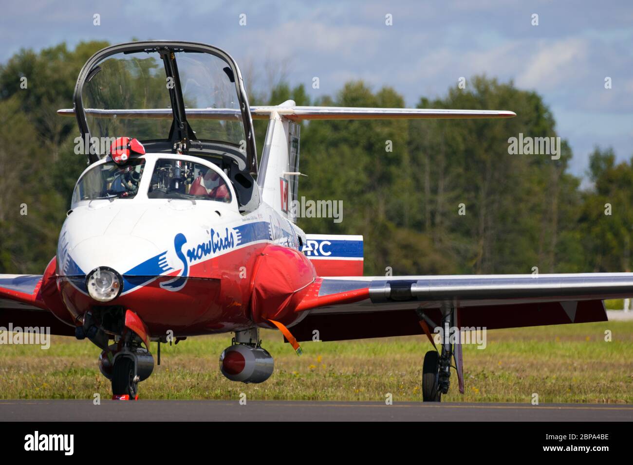 The Snowbirds Royal Canadian Air Force Seven Jet warming up on the ...