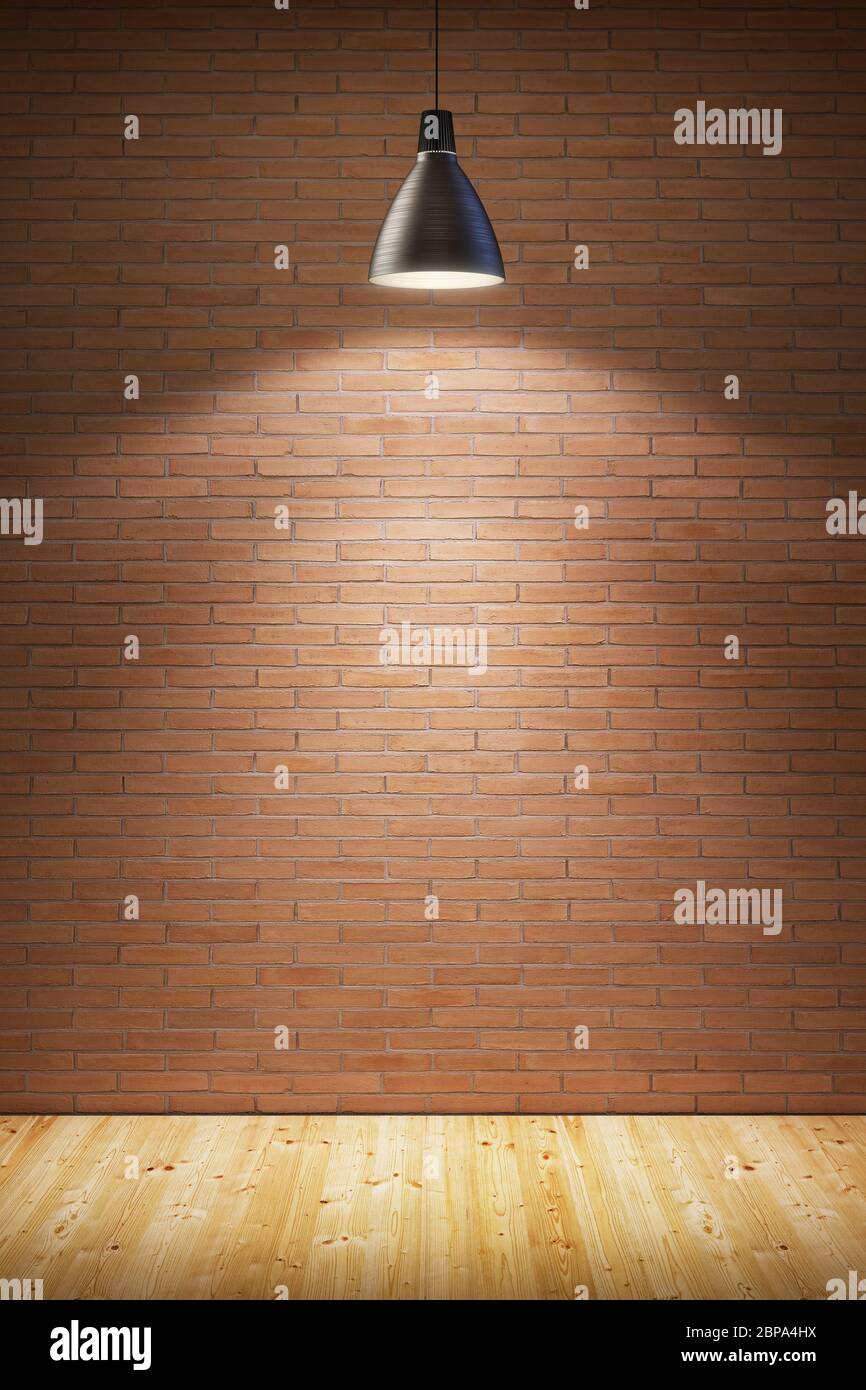 empty room with lamp Stock Photo - Alamy