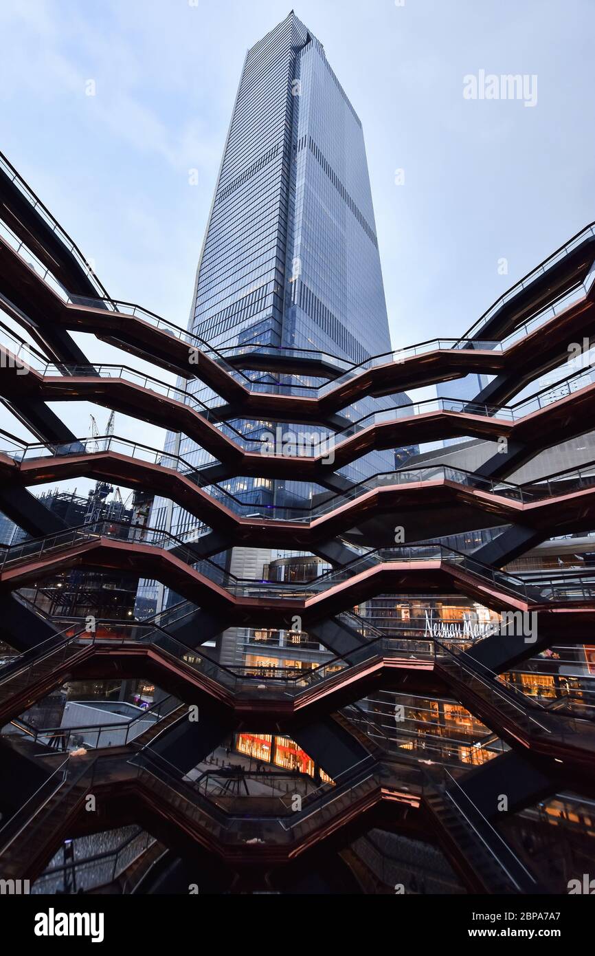 New York City, NY, USA - December 4 , 2019. The Vessel, unique ...