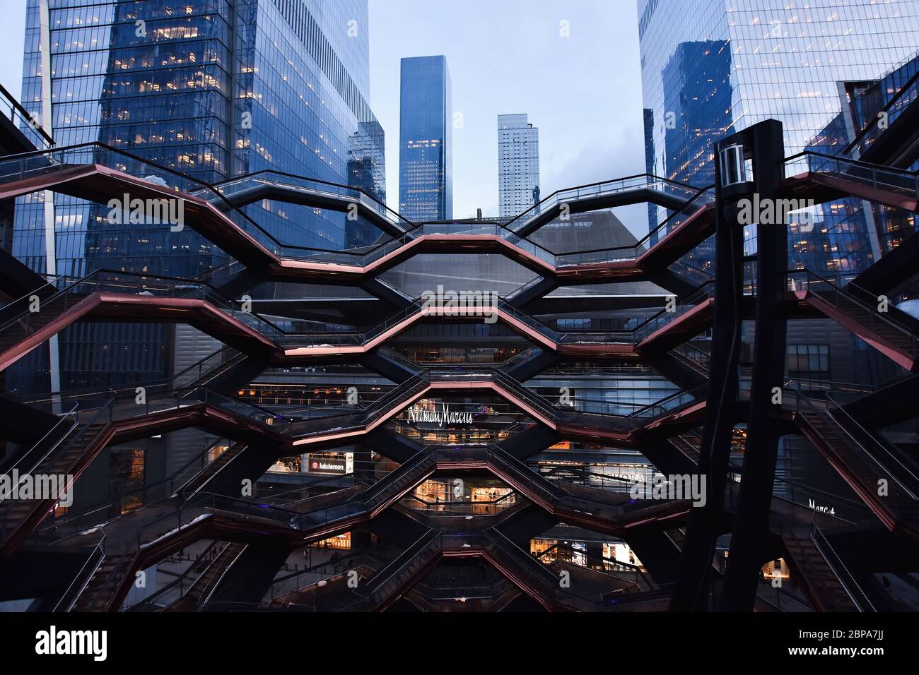 New York City, NY, USA - December 4 , 2019. The Vessel, unique ...