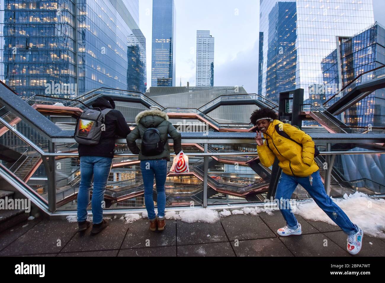 New York City, NY, USA - December 4 , 2019. The Vessel, unique ...