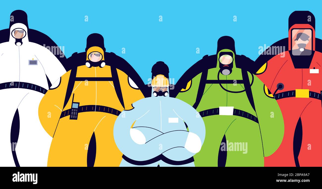Chemical hazard suits Stock Vector Images - Alamy