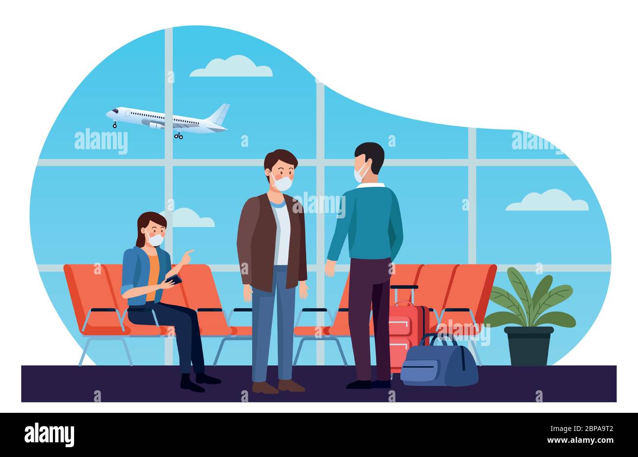 Passenger in medical mask Stock Vector Images - Alamy