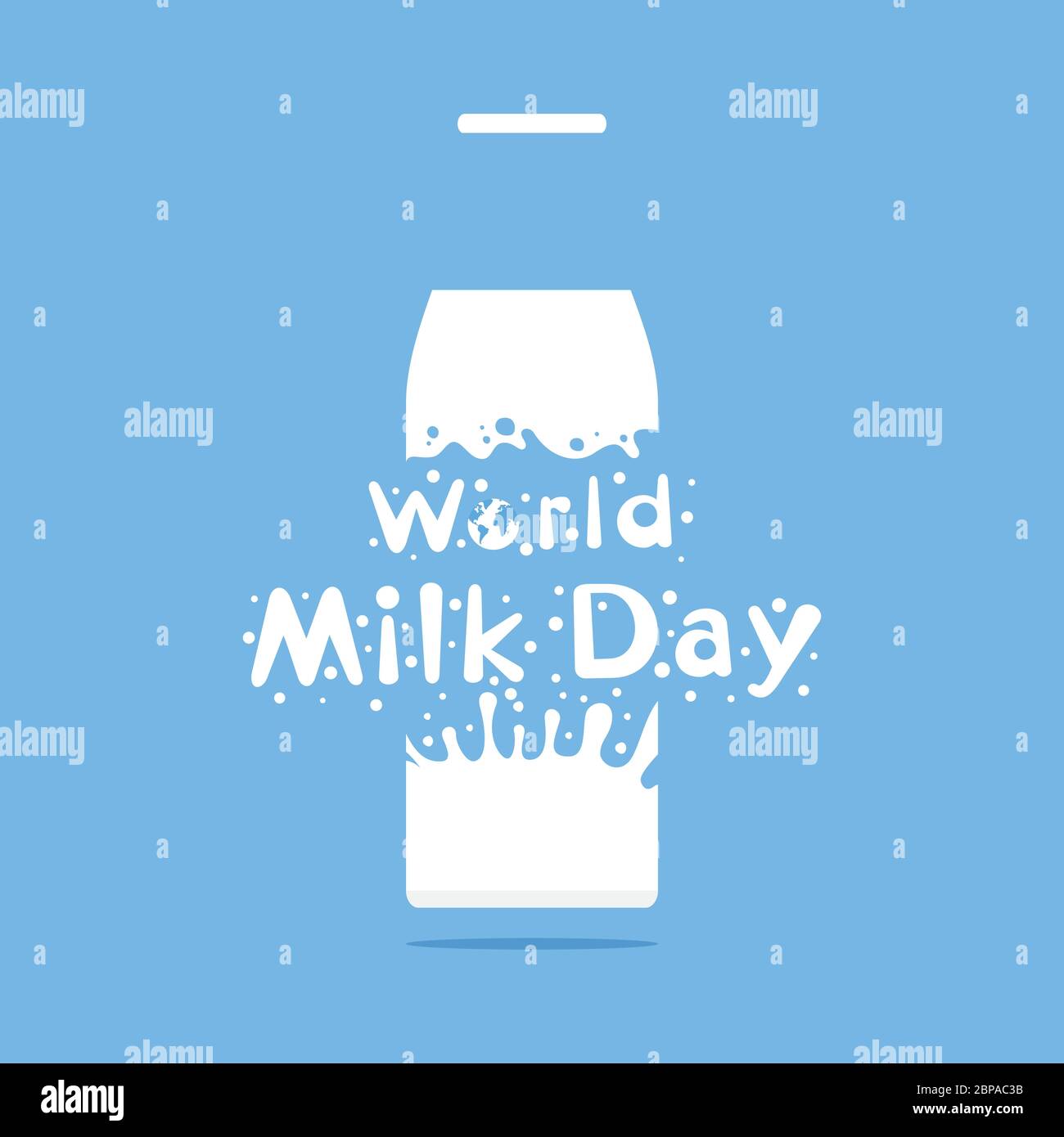 world milk day greeting or banner design. celebrate on 1 june every ...