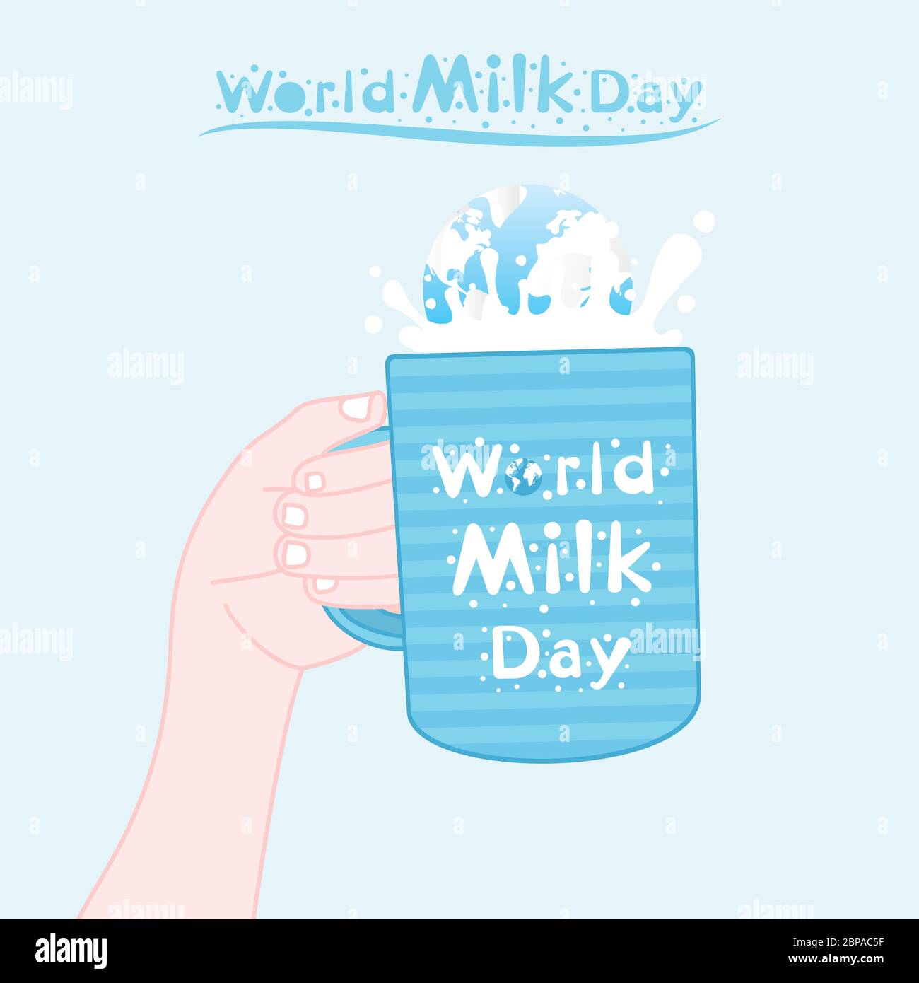 world milk day greeting or banner design. celebrate on 1 june every ...