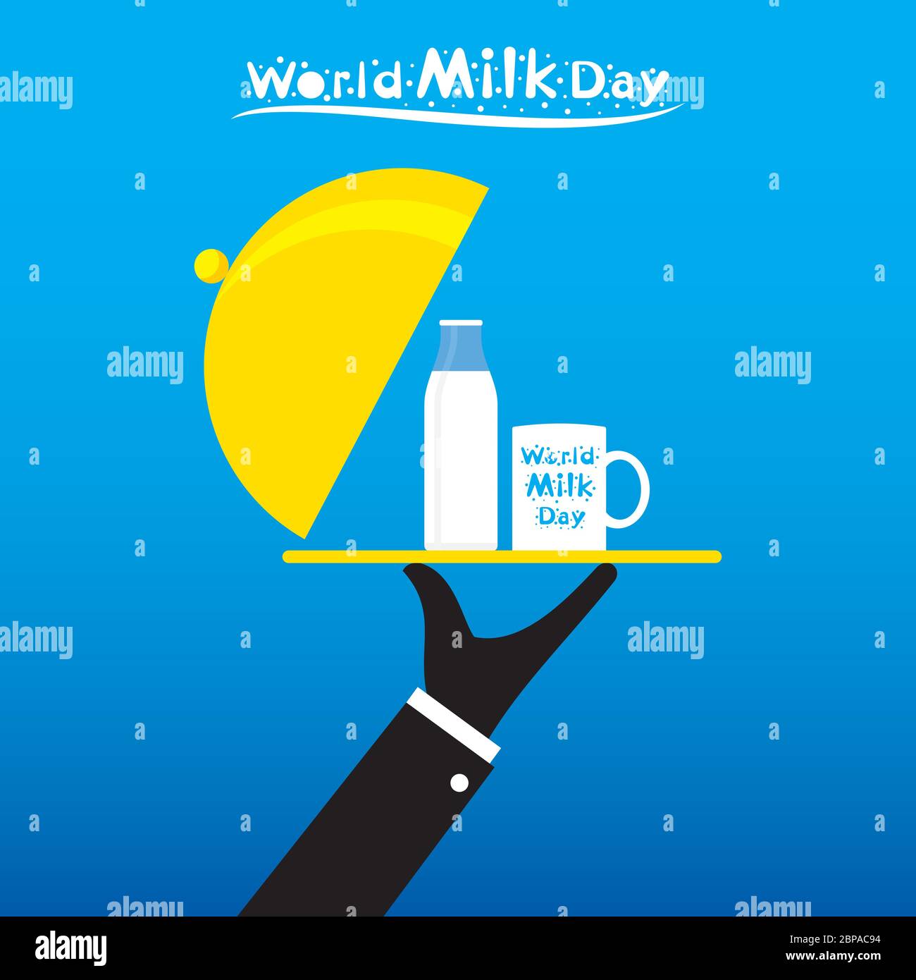 world milk day greeting or banner design. celebrate on 1 june every ...