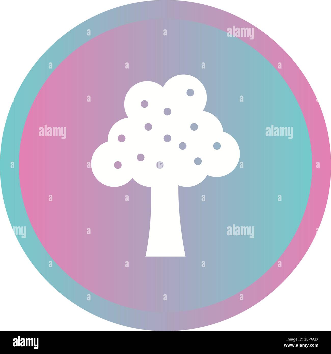 Beautiful Fruit Tree Glyph Vector Icon Stock Vector Image & Art - Alamy