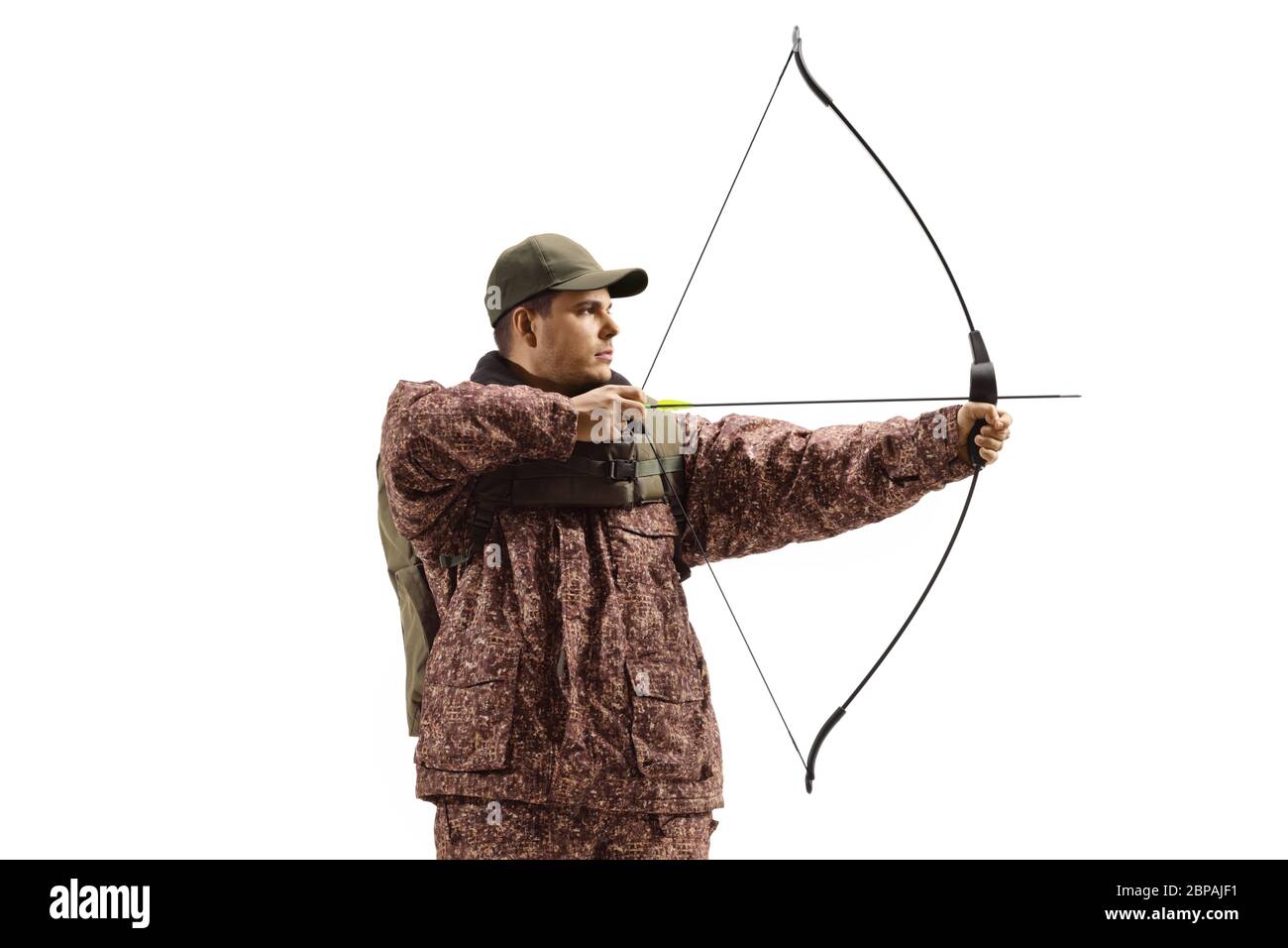 Hunter with bow and arrow hi-res stock photography and images - Alamy