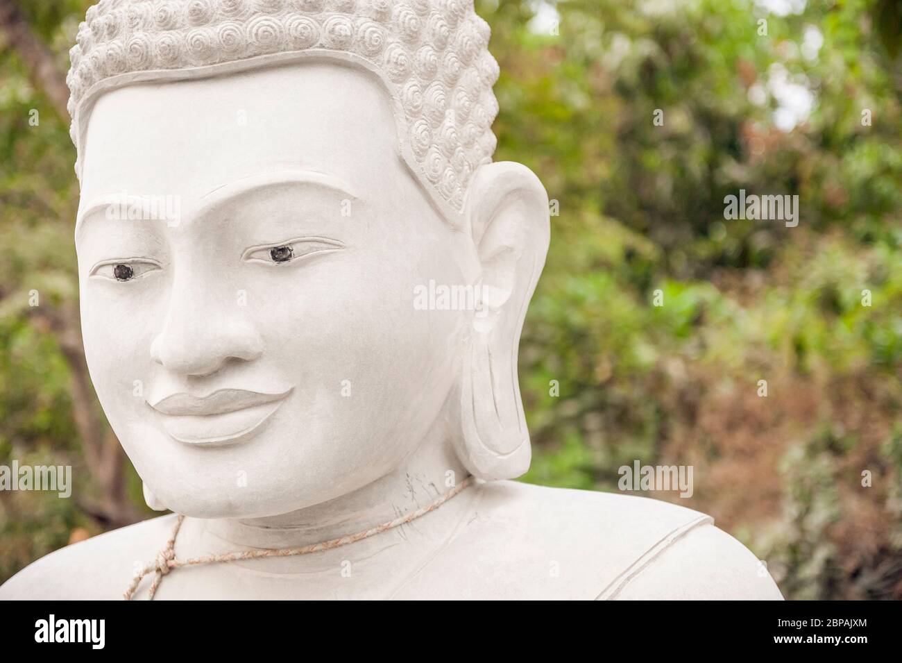 Close up of the face of a buddha statue hi-res stock photography and ...