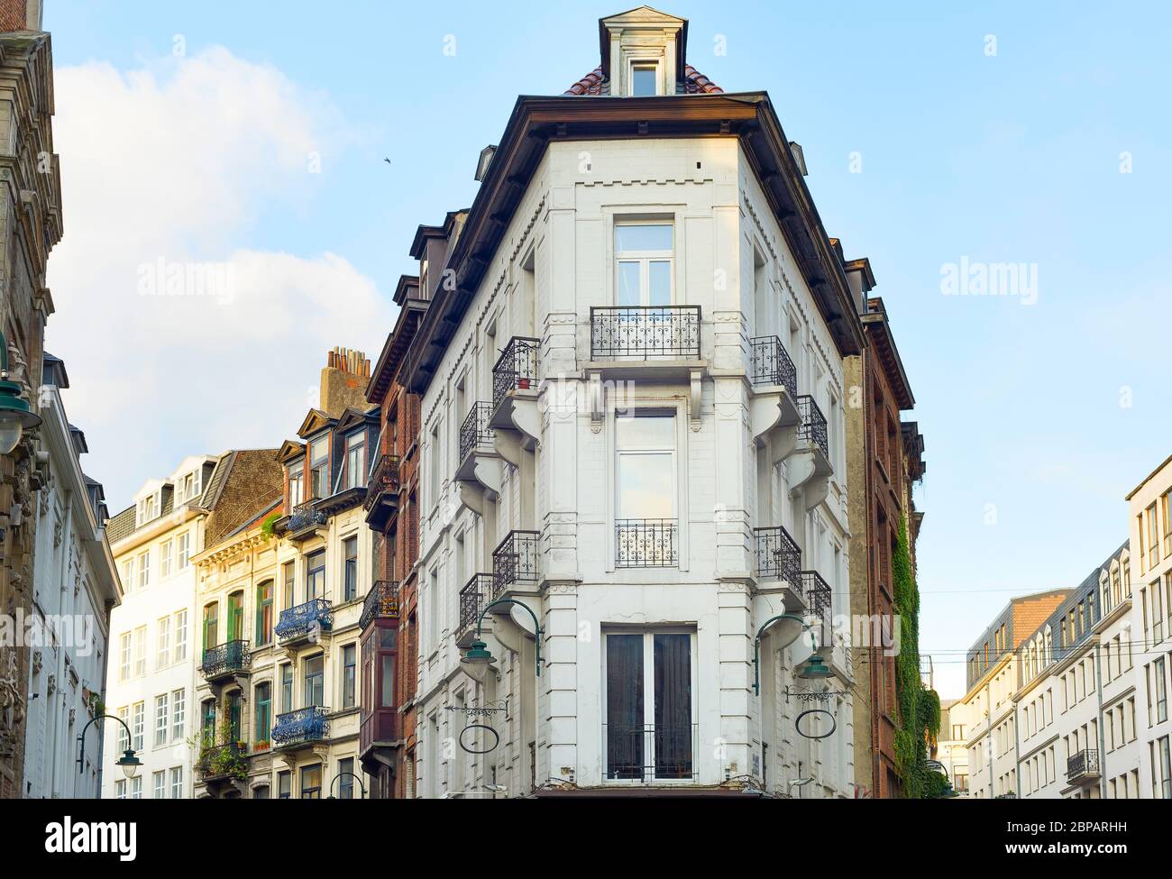 Beautiful Brussels Old Town street architecture. Belgium Stock Photo ...