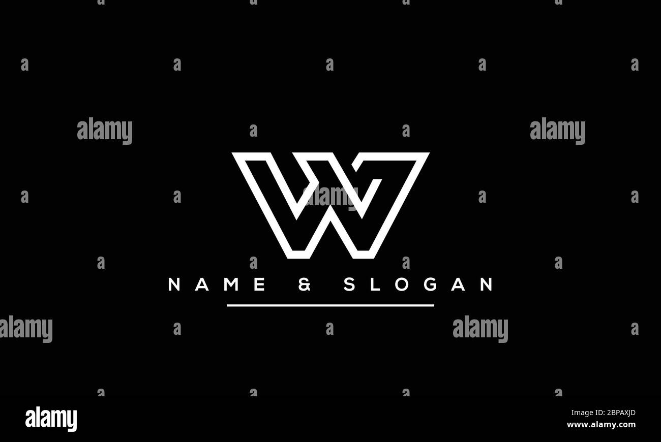 Abstract Letter W, WW Logo Monogram Stock Vector Image & Art - Alamy