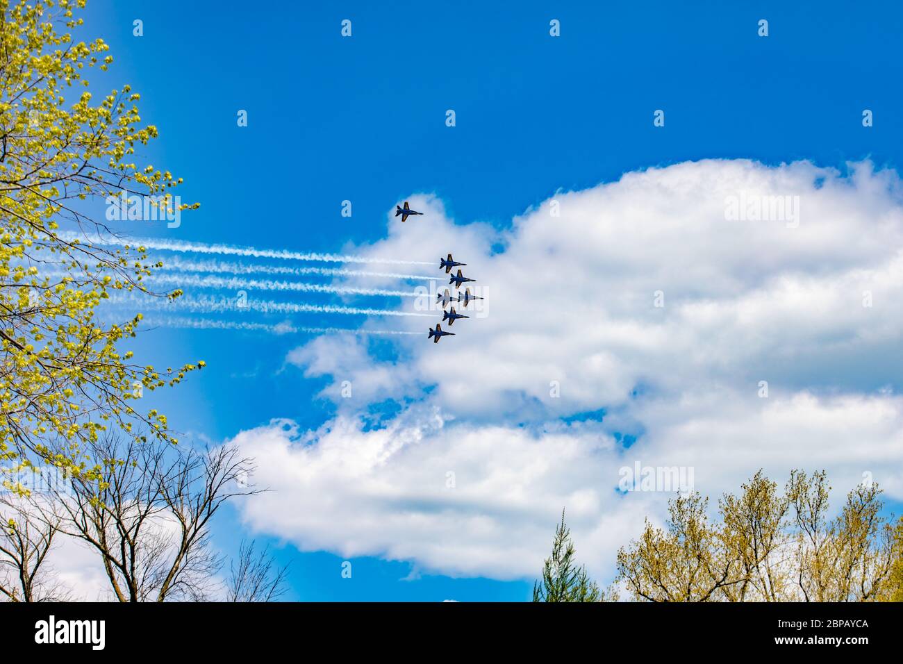 U.S. Navy Blue Angels fly over Chicago to honor healthcare staff ...