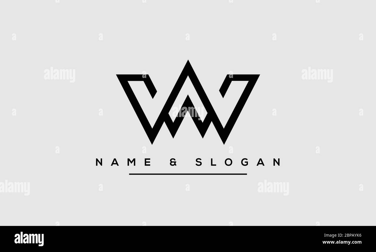Abstract Letter W, WW Logo Monogram Stock Vector Image & Art - Alamy