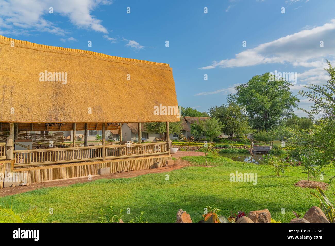 Hwange / Zimbabwe - February 4 2020: The buildings from the Shearwater ...
